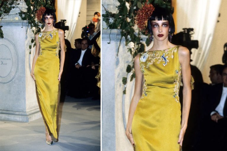 THE STORY OF: The John Galliano For Dior Chartreuse Dress That Nicole ...