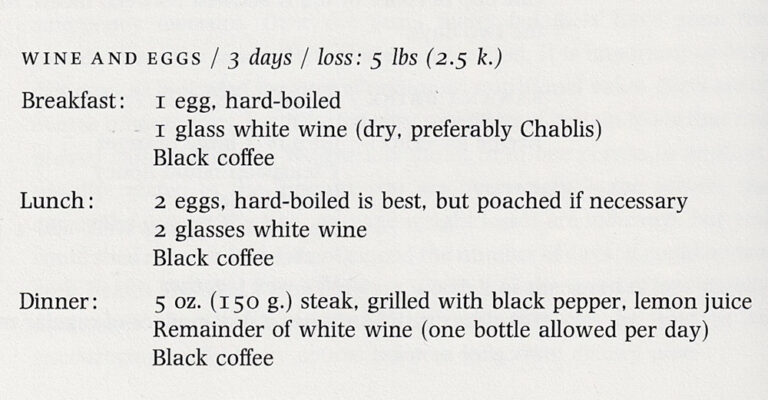 That Wild Meme Diet: Unpacking Vogue's "Wine & Eggs" Crash Diet From ...