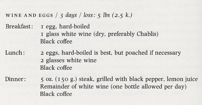 That Wild Meme Diet: Unpacking Vogue's "Wine & Eggs" Crash Diet From ...